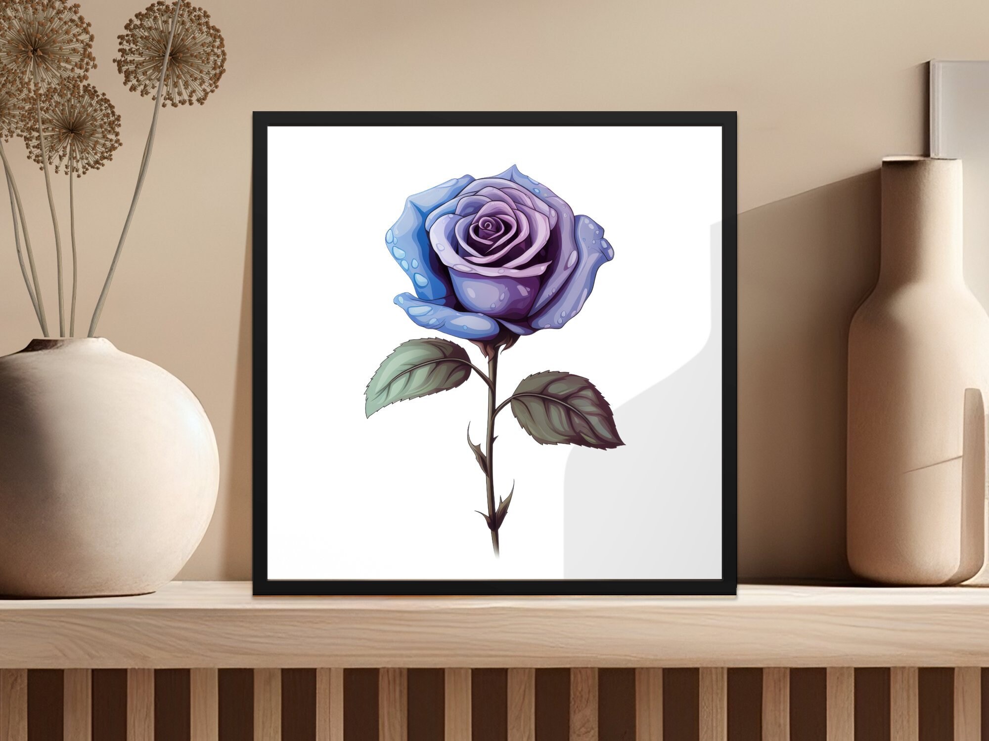 Purple Rose Clipart, Flower Vector File, SVG, High Resolution PNG ...