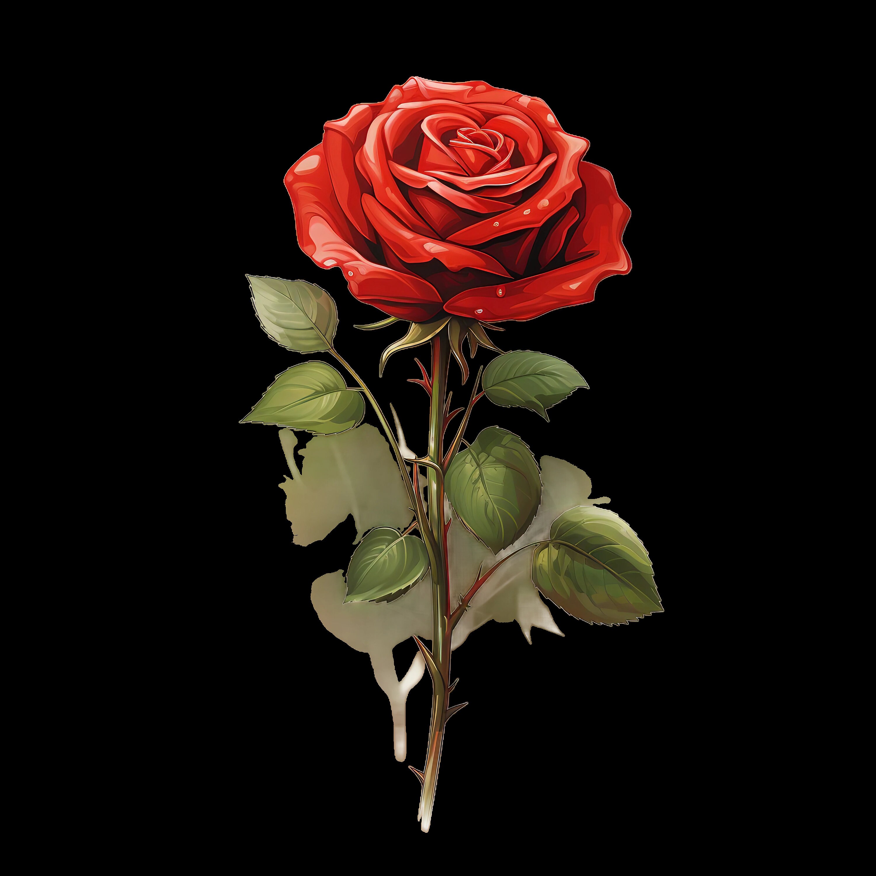 Red Rose Clipart, Flower Vector File, SVG, High Resolution PNG ...