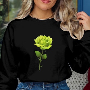 Bright Green Rose Clipart, Flower Vector File, SVG, High Resolution PNG ...