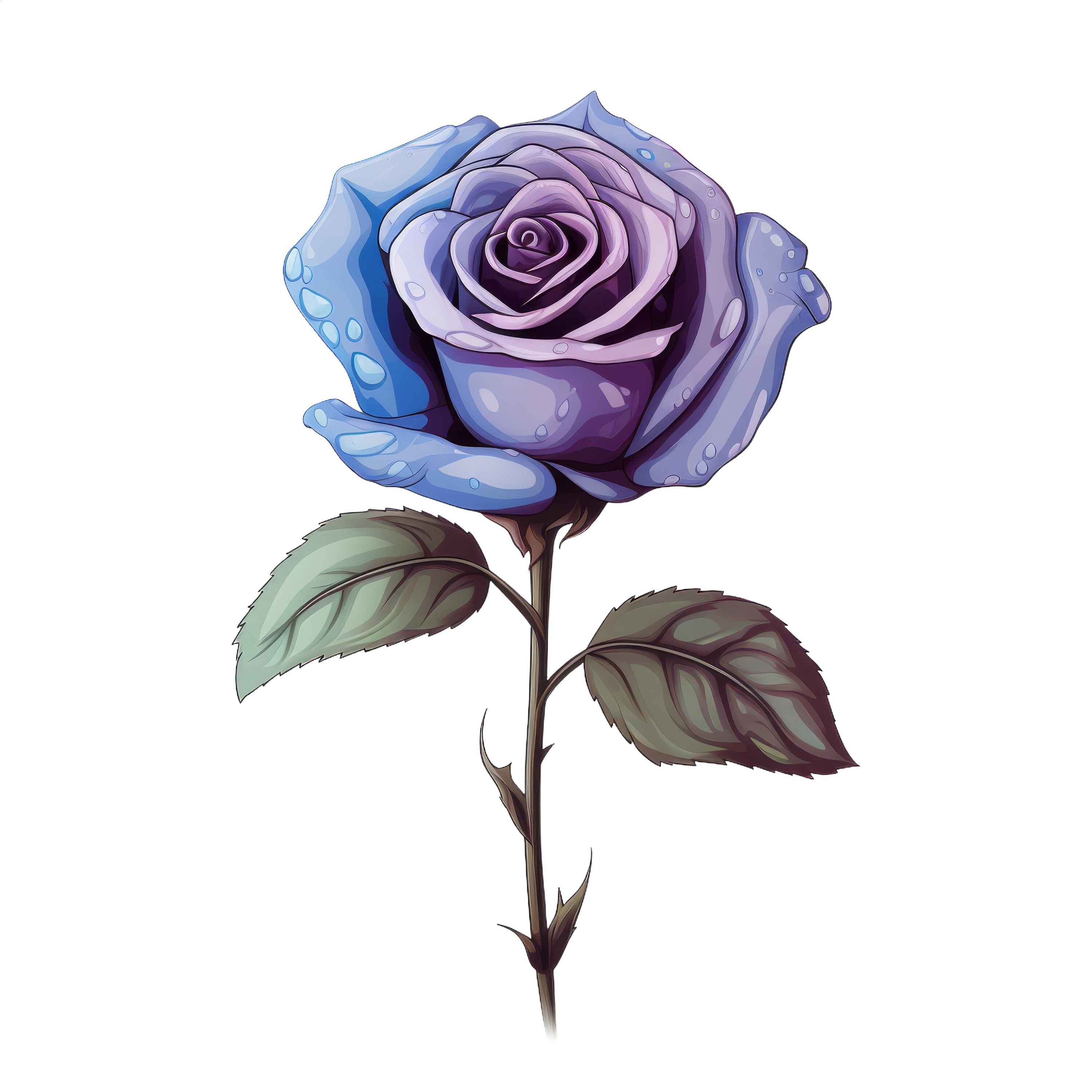 Purple Rose Clipart, Flower Vector File, SVG, High Resolution PNG ...