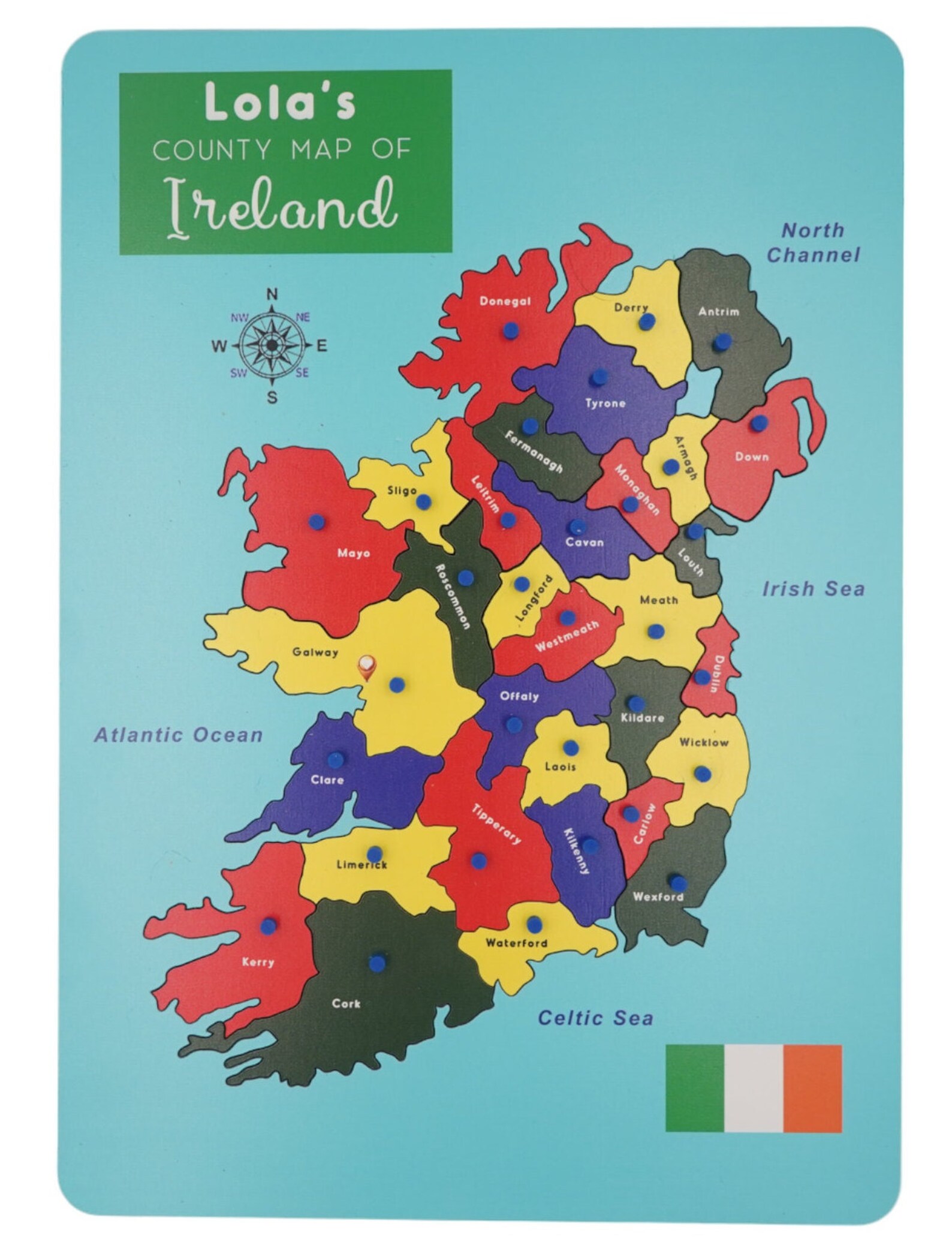 Personalised, Wooden, Ireland Map Puzzle, Kids Puzzle - Etsy