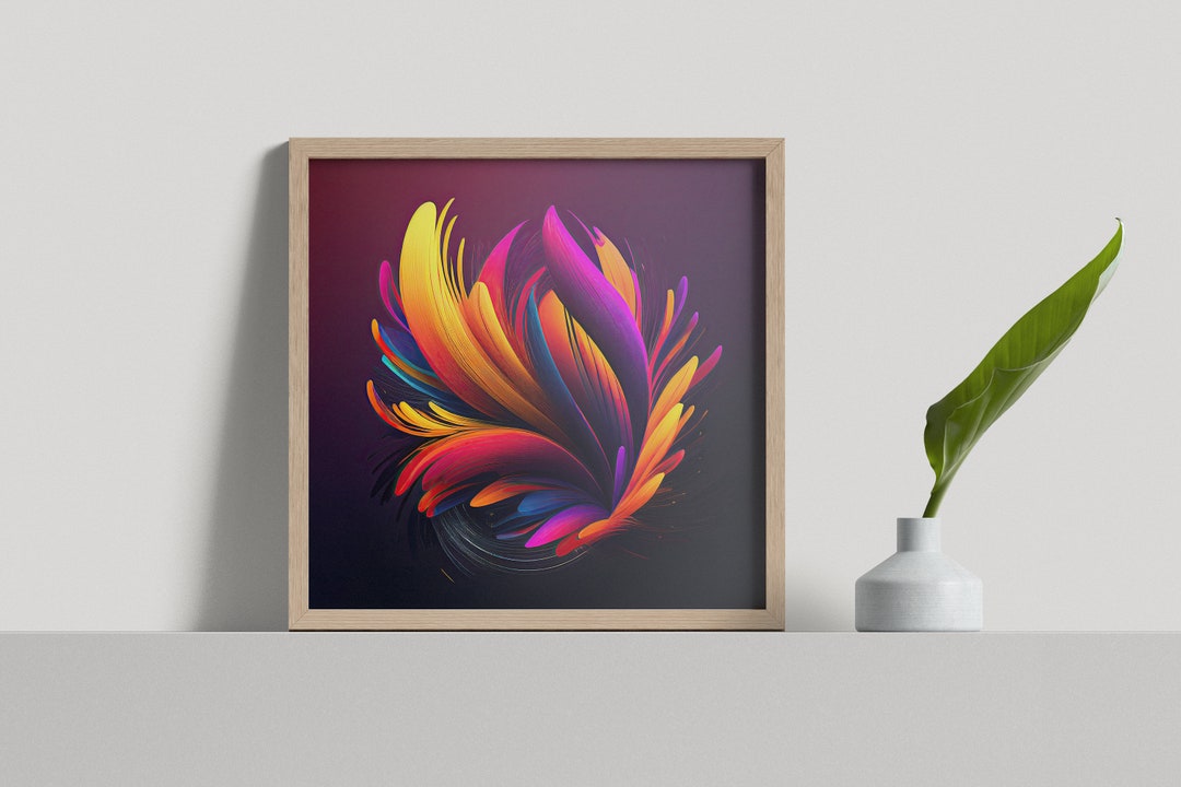 Abstract Growth & Transformation Art Print Brush Strokes - Etsy