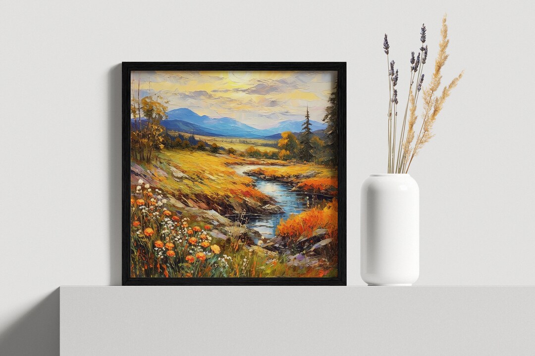 Numinous Nook Nature Art Print, Modern Wall Art, Oil Painting, Digital ...