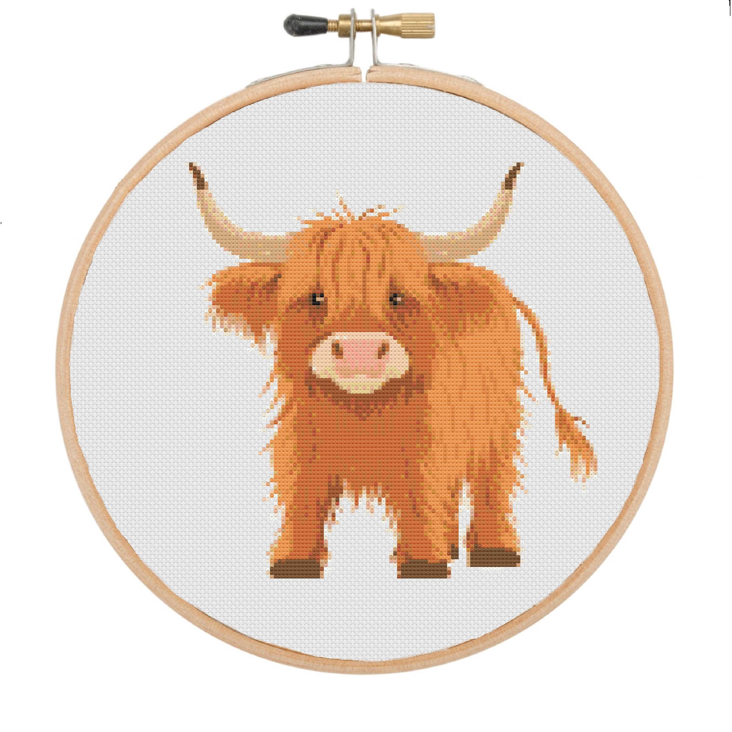 Highland Mini Cow Cross Stitch Pattern - Etsy
