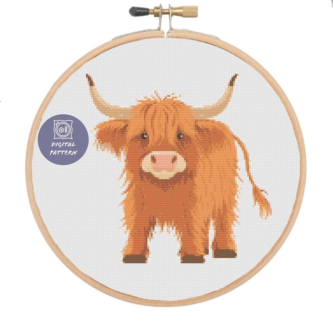 Highland Mini Cow Cross Stitch Pattern - Etsy