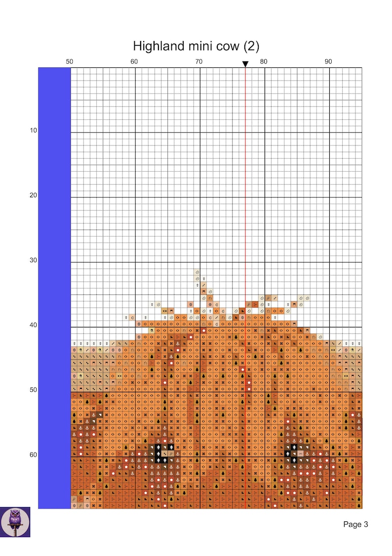 Highland Mini Cow Cross Stitch Pattern - Etsy
