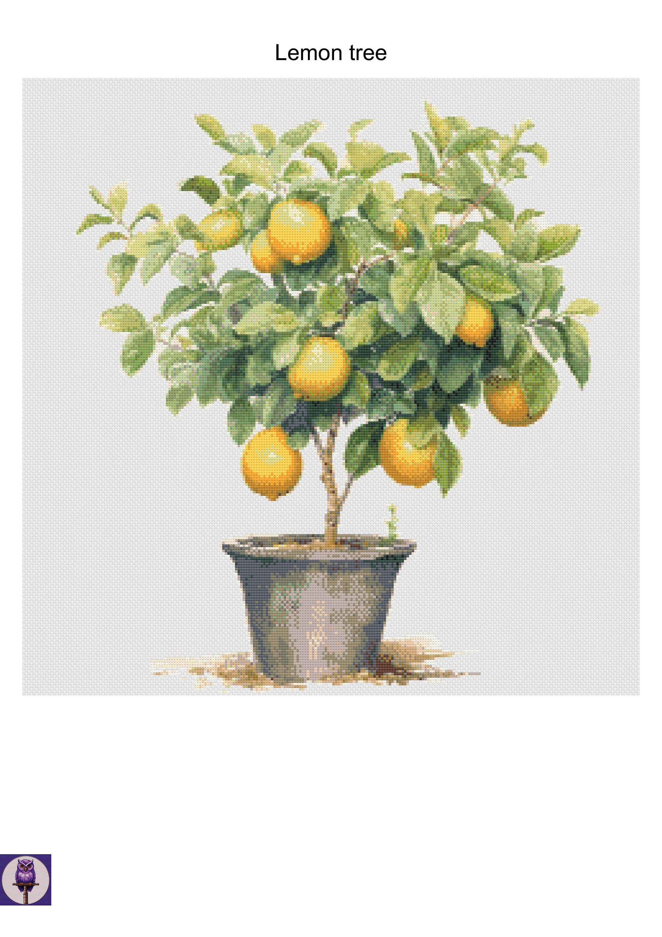 Lemon Tree Cross Stitch Pattern - Etsy