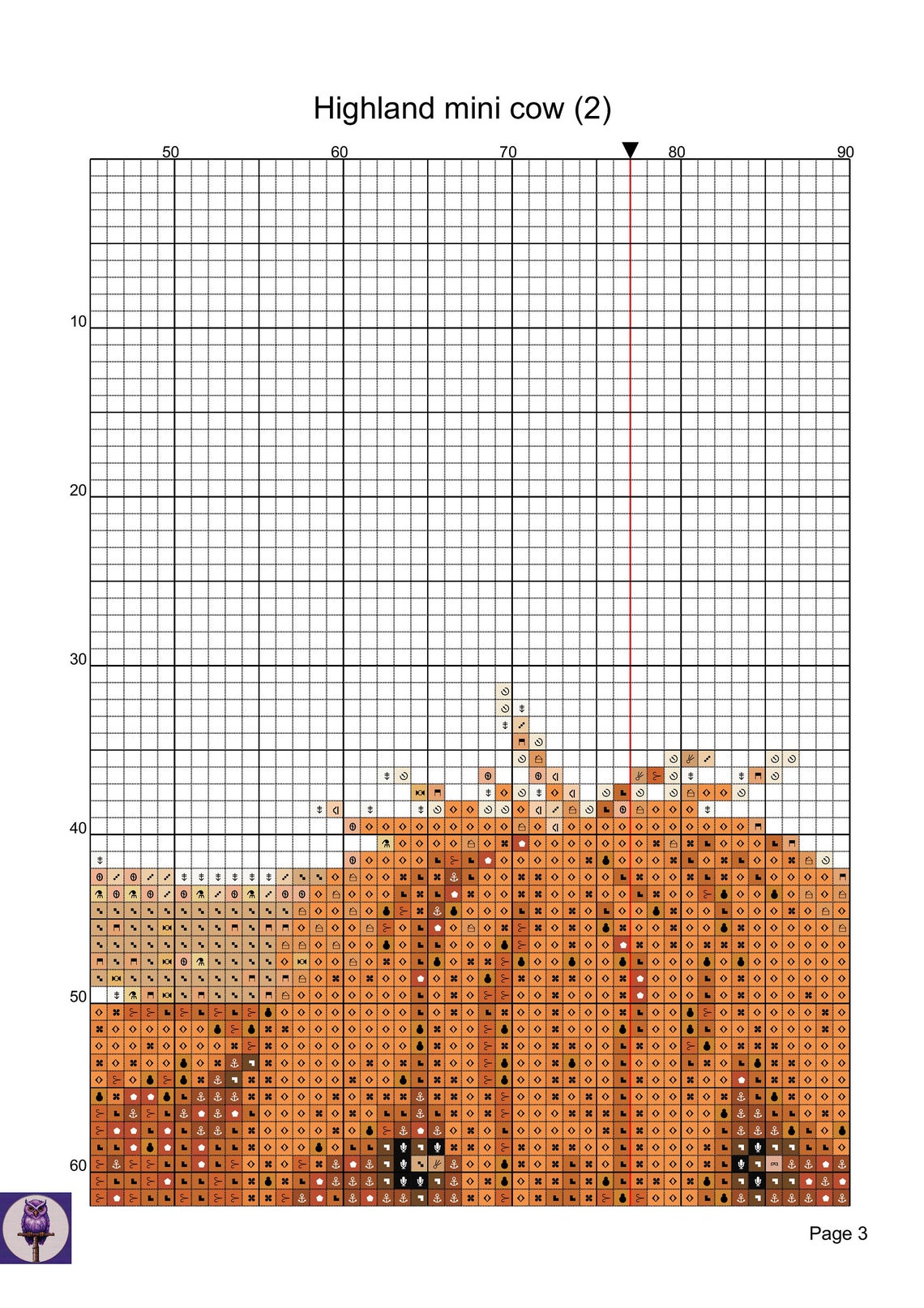 Highland Mini Cow Cross Stitch Pattern - Etsy