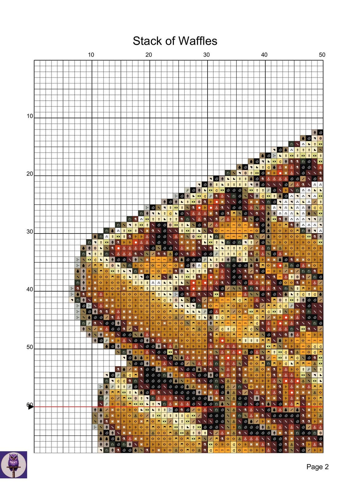 Stack of Waffles Cross Stitch Pattern - Etsy