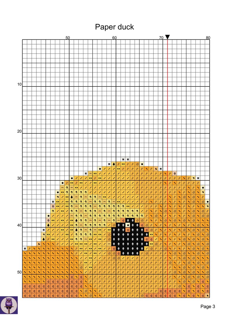 Paper Duck Cross Stitch Pattern - Etsy