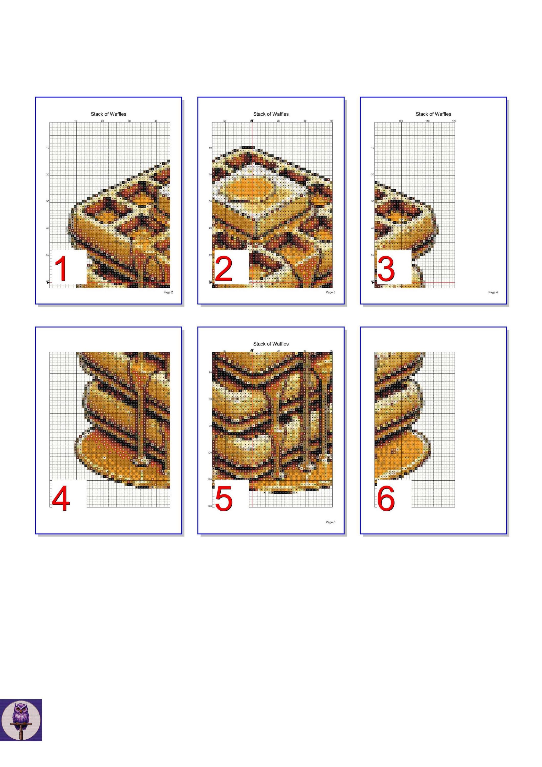 Stack of Waffles Cross Stitch Pattern - Etsy