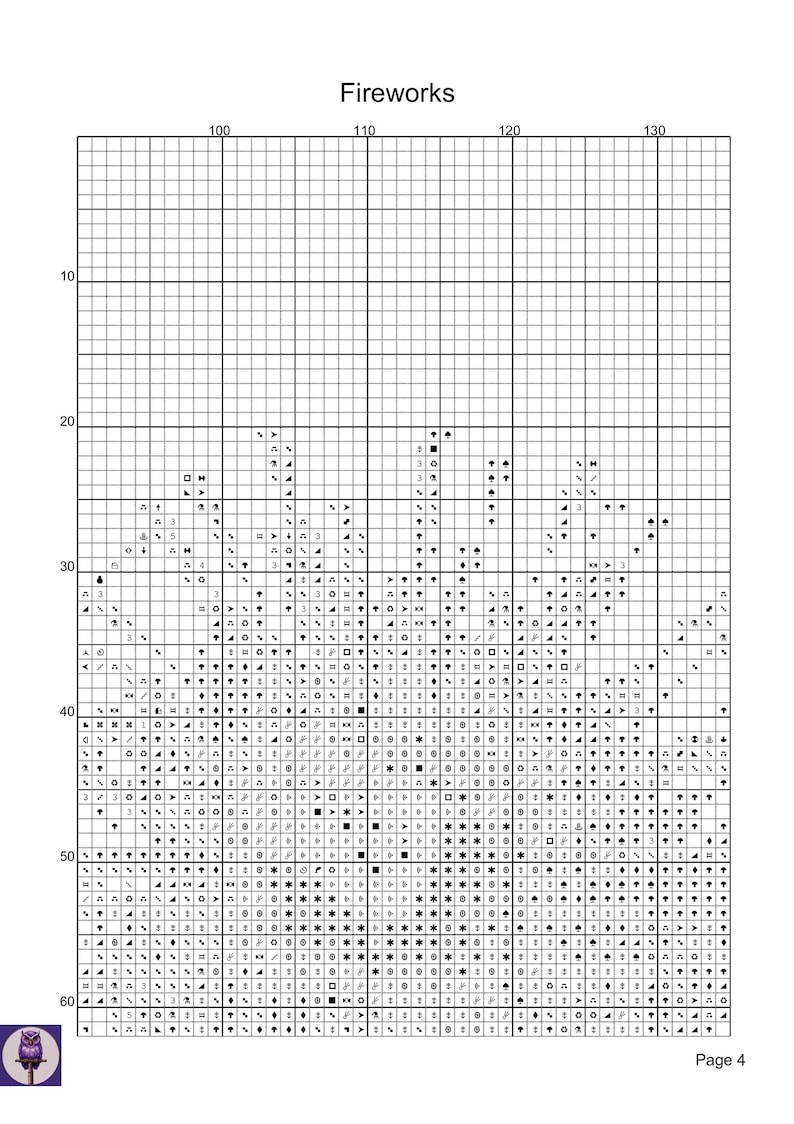 Fireworks Counted Cross Stitch Pattern - Etsy