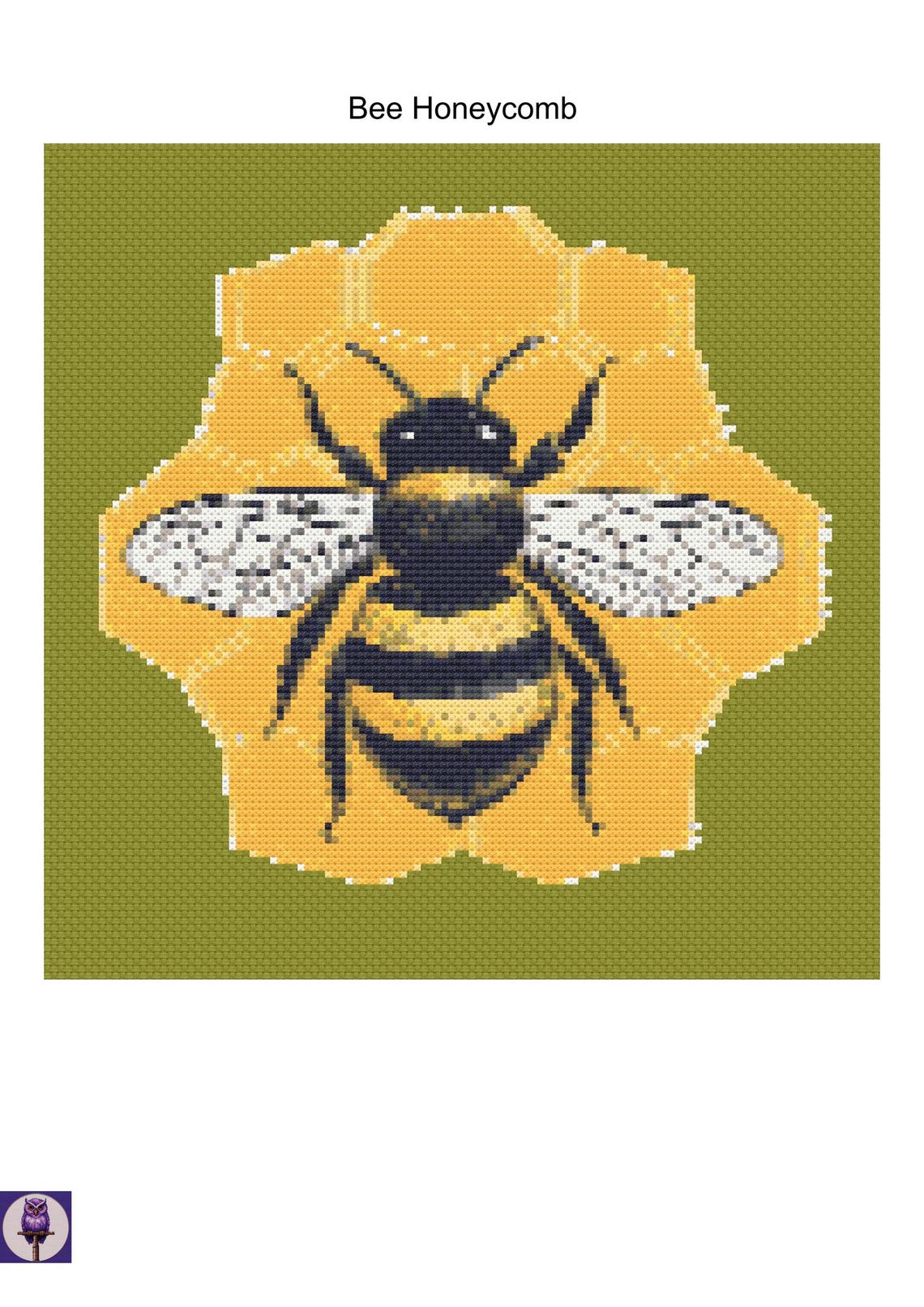 Bee Honeycomb Cross Stitch Pattern - Etsy