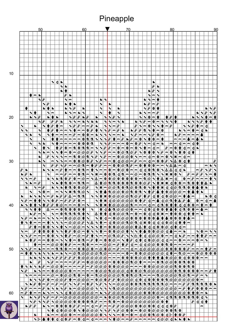 Pineapple Cross Stitch Pattern - Etsy