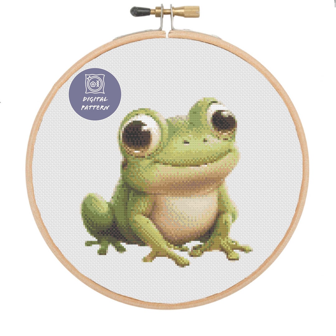 Frog Counted Cross Stitch Pattern - Etsy