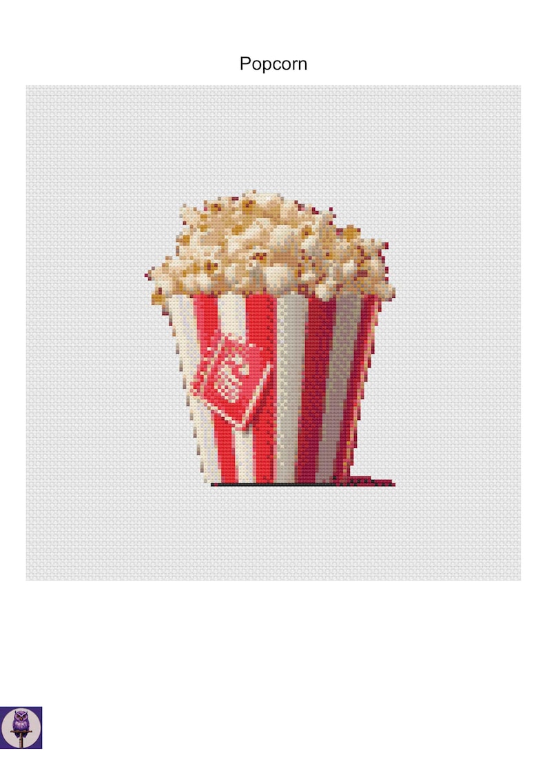 Popcorn Cross Stitch Pattern - Etsy