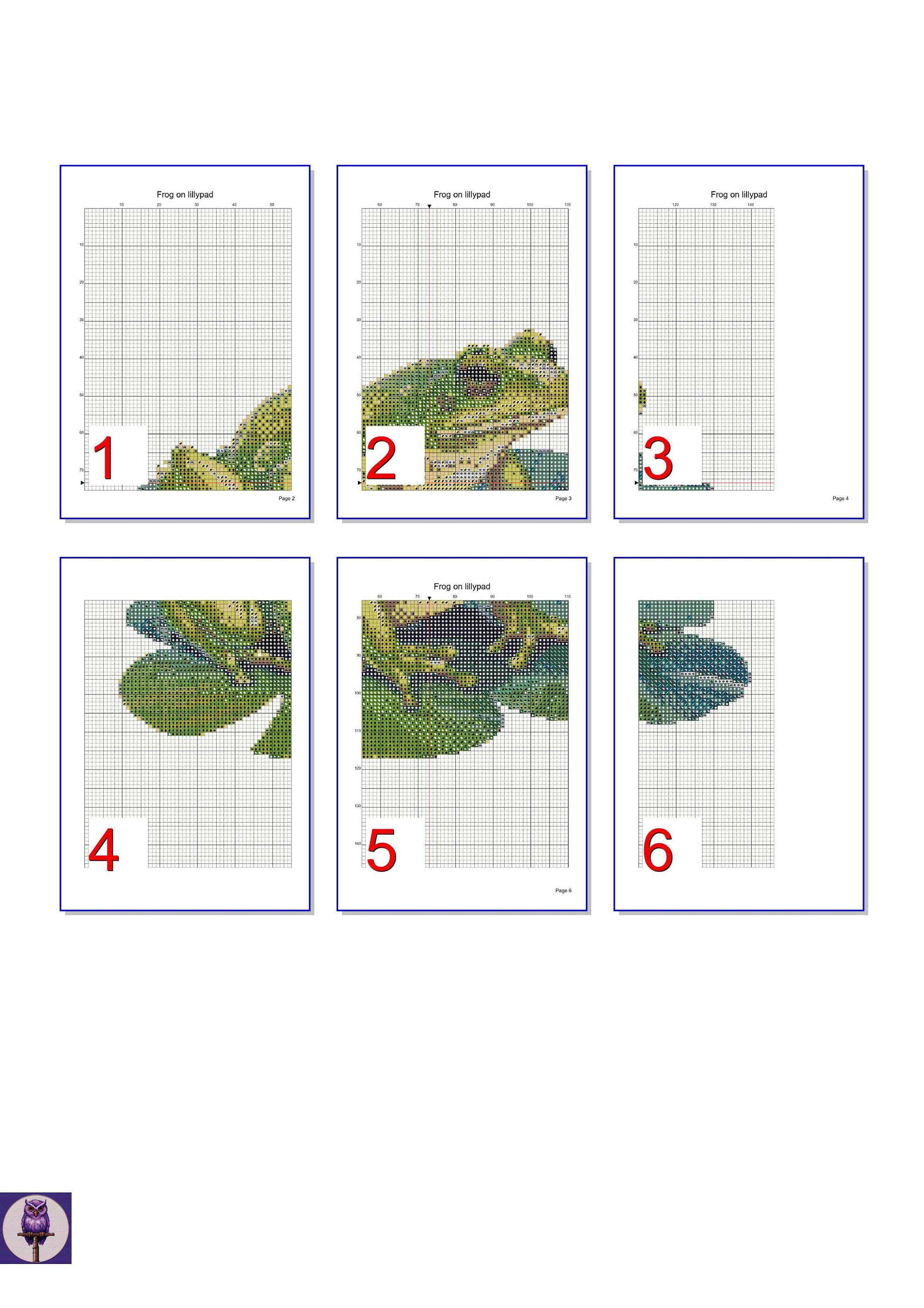 Frog on Lillypad Counted Cross Stitch Pattern - Etsy