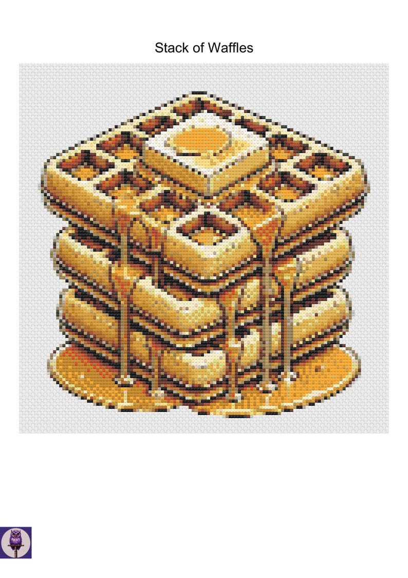 Stack of Waffles Cross Stitch Pattern - Etsy