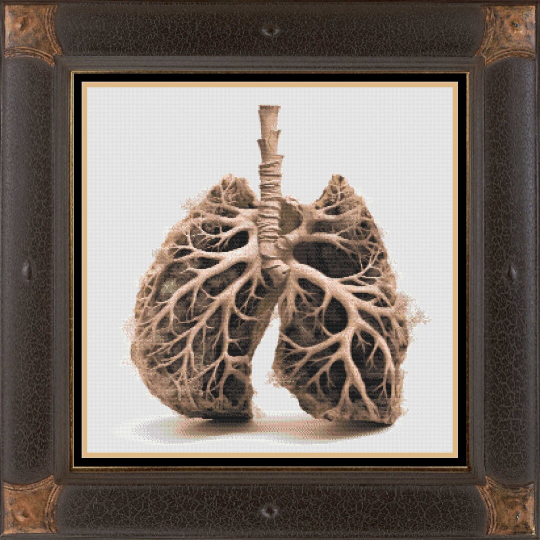 Lungs Cross Stitch Pattern - Etsy
