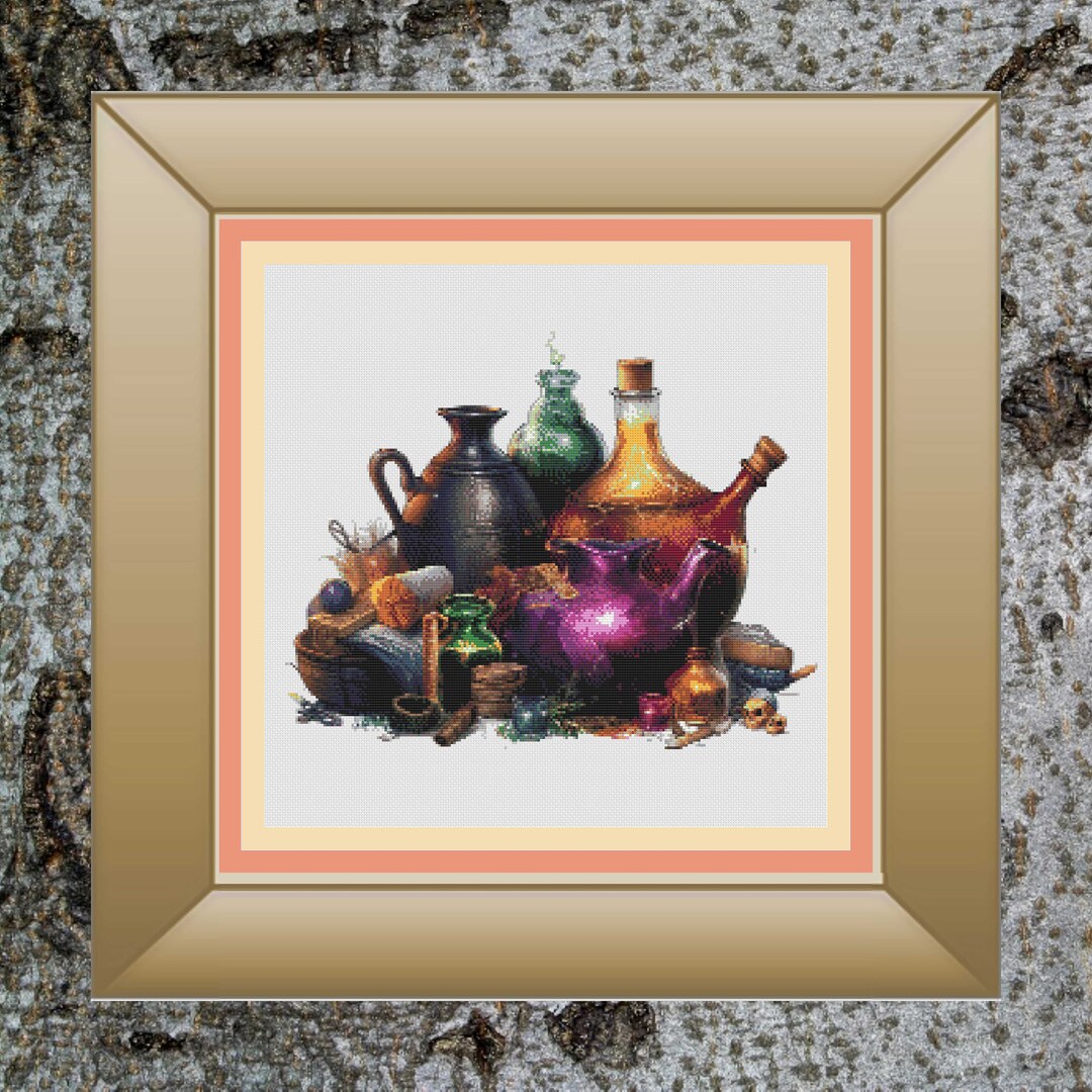Potion Bottles Wizardry Cross Stitch Pattern - Etsy