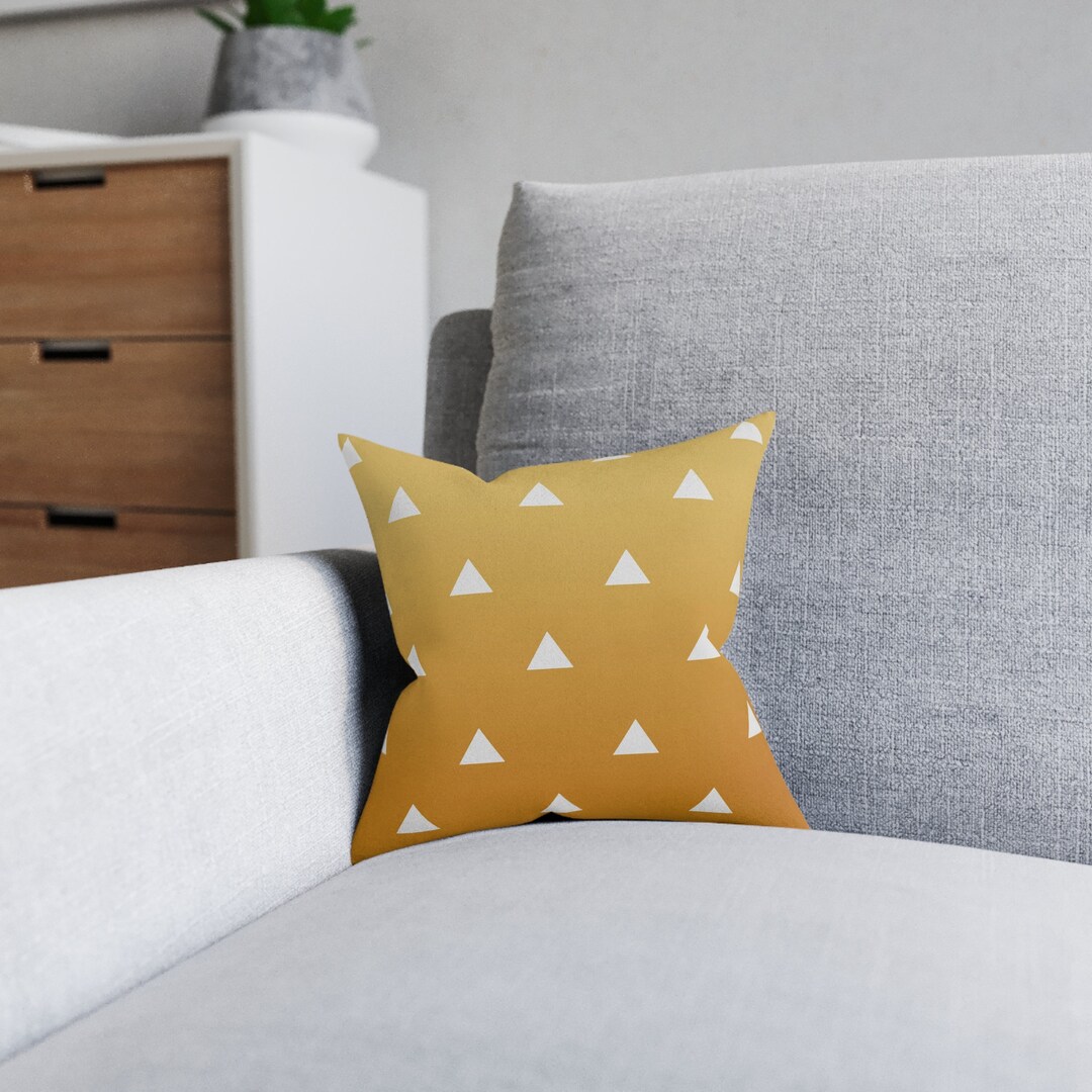 Demons Anime Zenitsu Pillow Yellow Square Pillow - Etsy