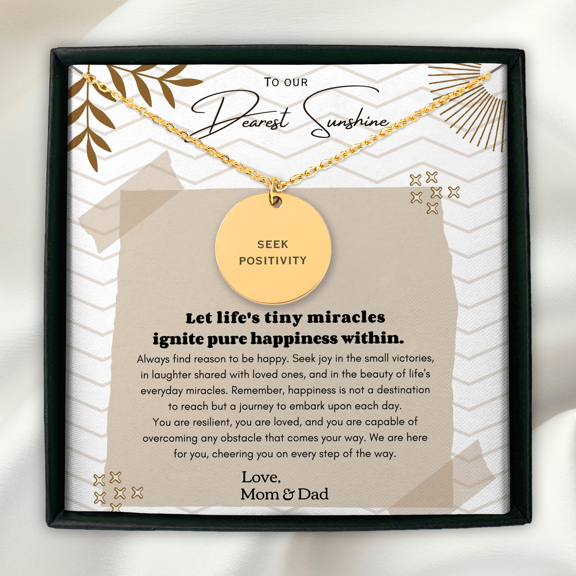 Personalized Positive Affirmation Gift Seek Positivity Pendant ...