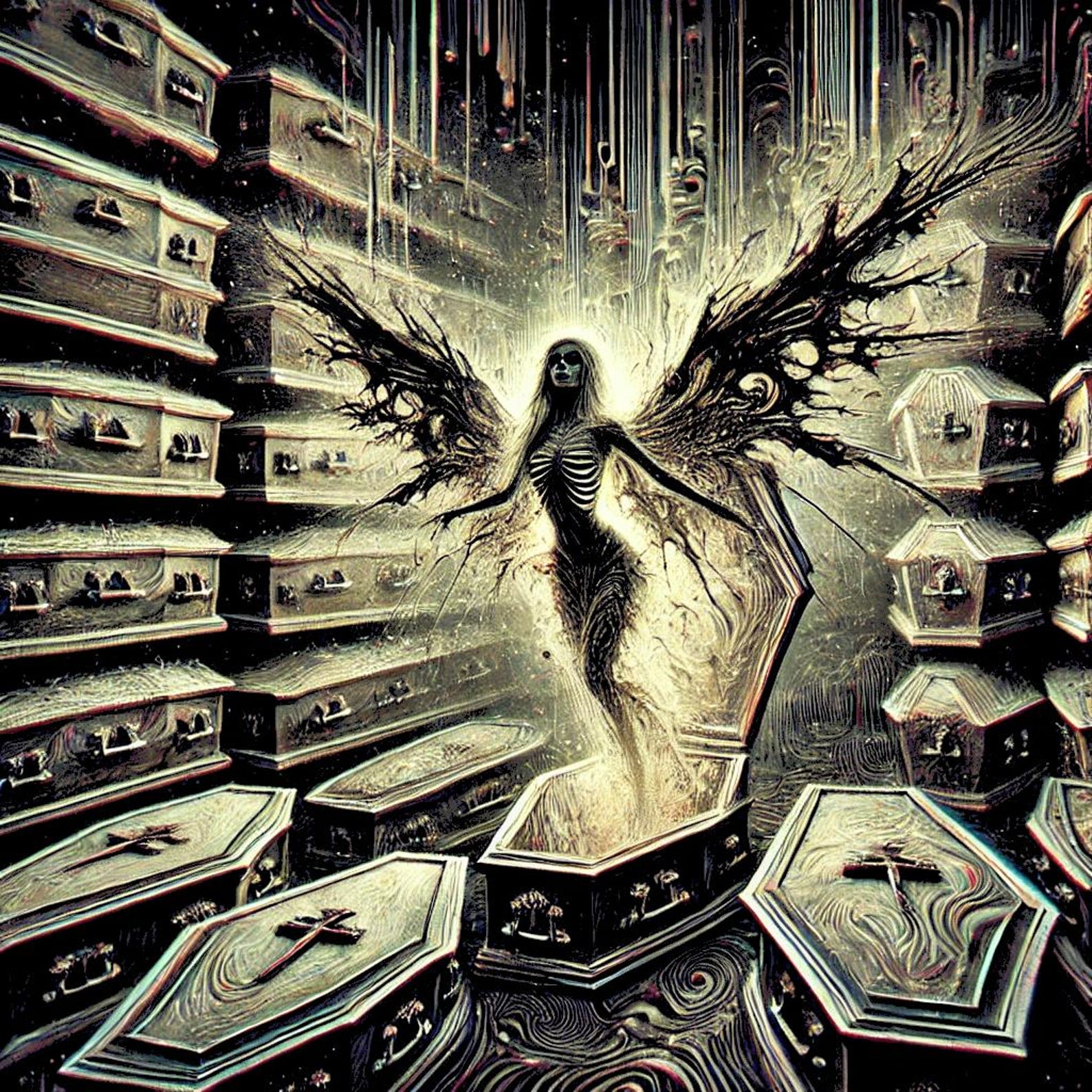 Surreal Gothic Demonic Fairy PNG | Dark Abstract Horror Digital ...