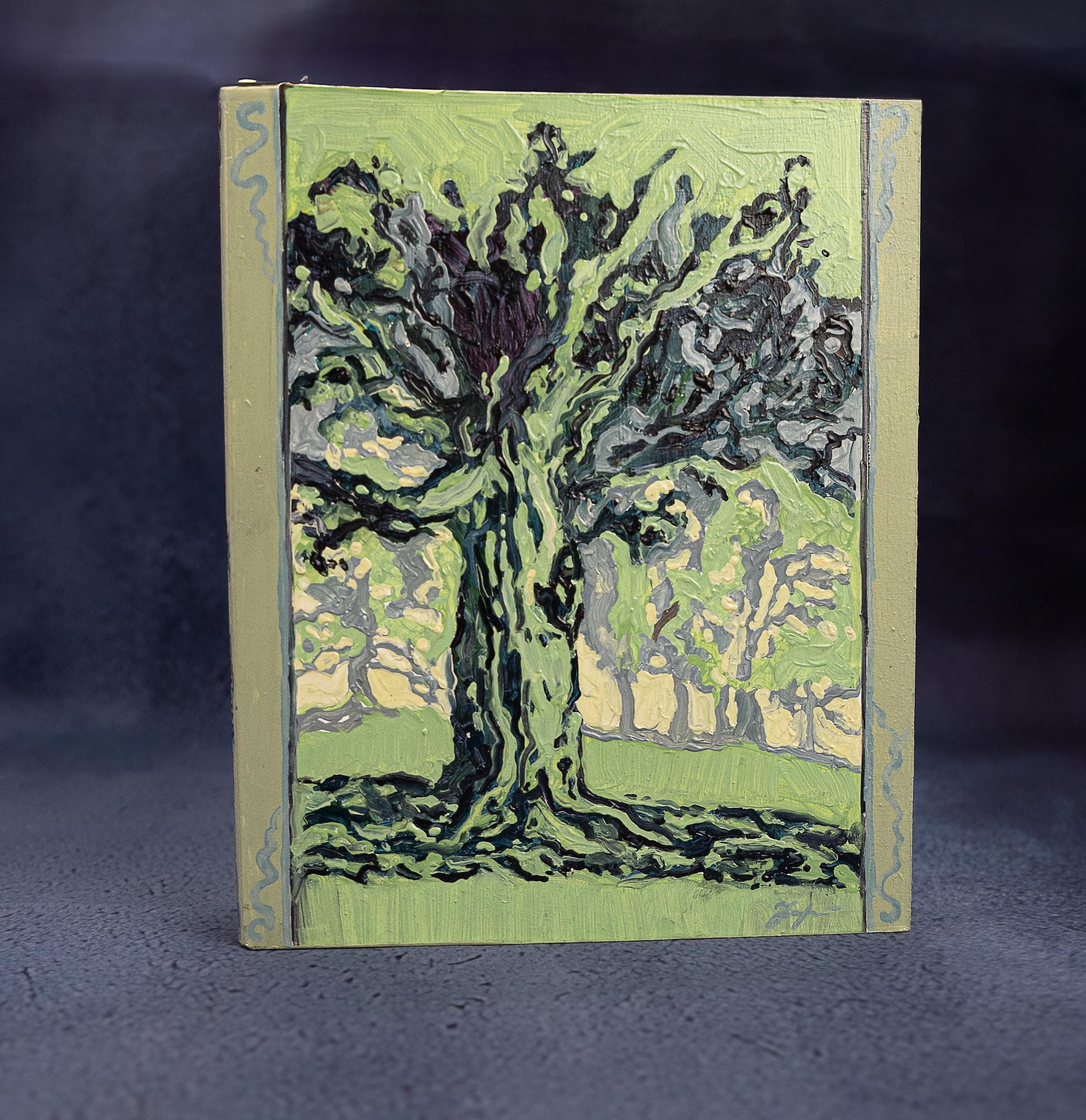 Decor Book Box Hand Painted Faux Hollow Book Chest Treasure Box for ...