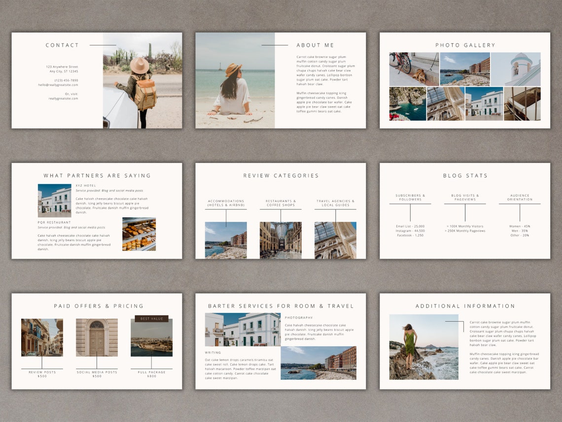 Maui Media Kit Template, Influencer Rate Card Template, Blogger Press ...
