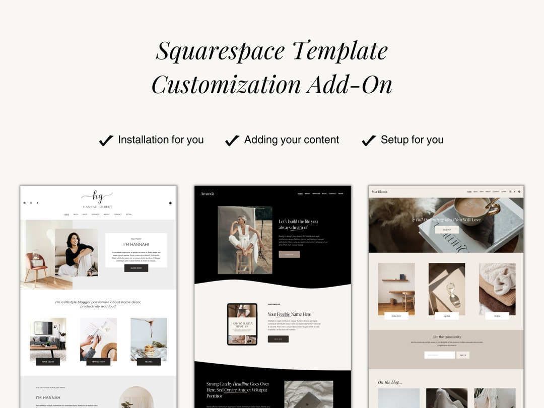 Squarespace Template Customization, Squarespace Website Full Setup ...