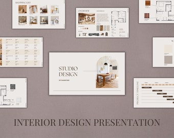 Interior Design Project Proposal & Mood Board Canva Template ...