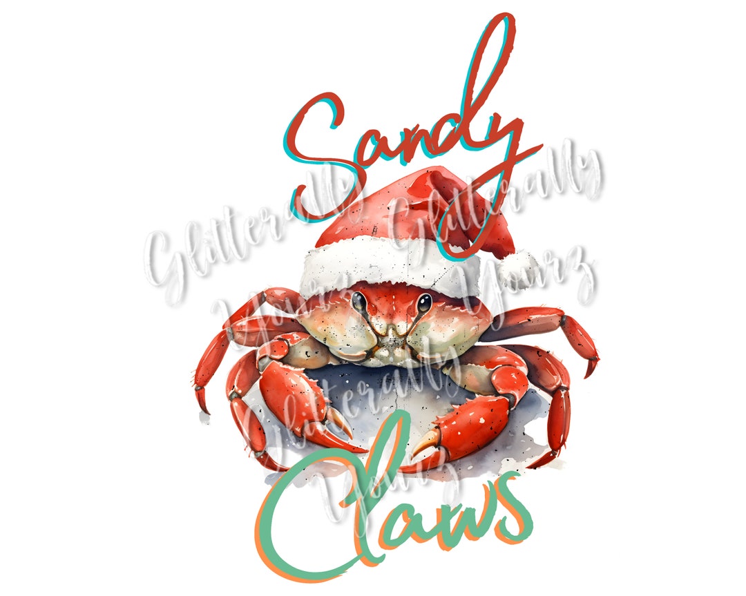 Sandy Claws, Coastal Christmas PNG, Florida Beach Santa, Tropical ...