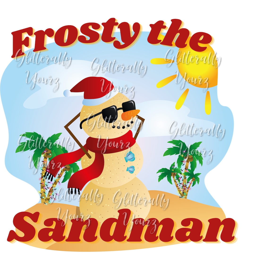 Frosty the Sandman, Coastal Christmas PNG, Tropical Christmas, Tropical ...