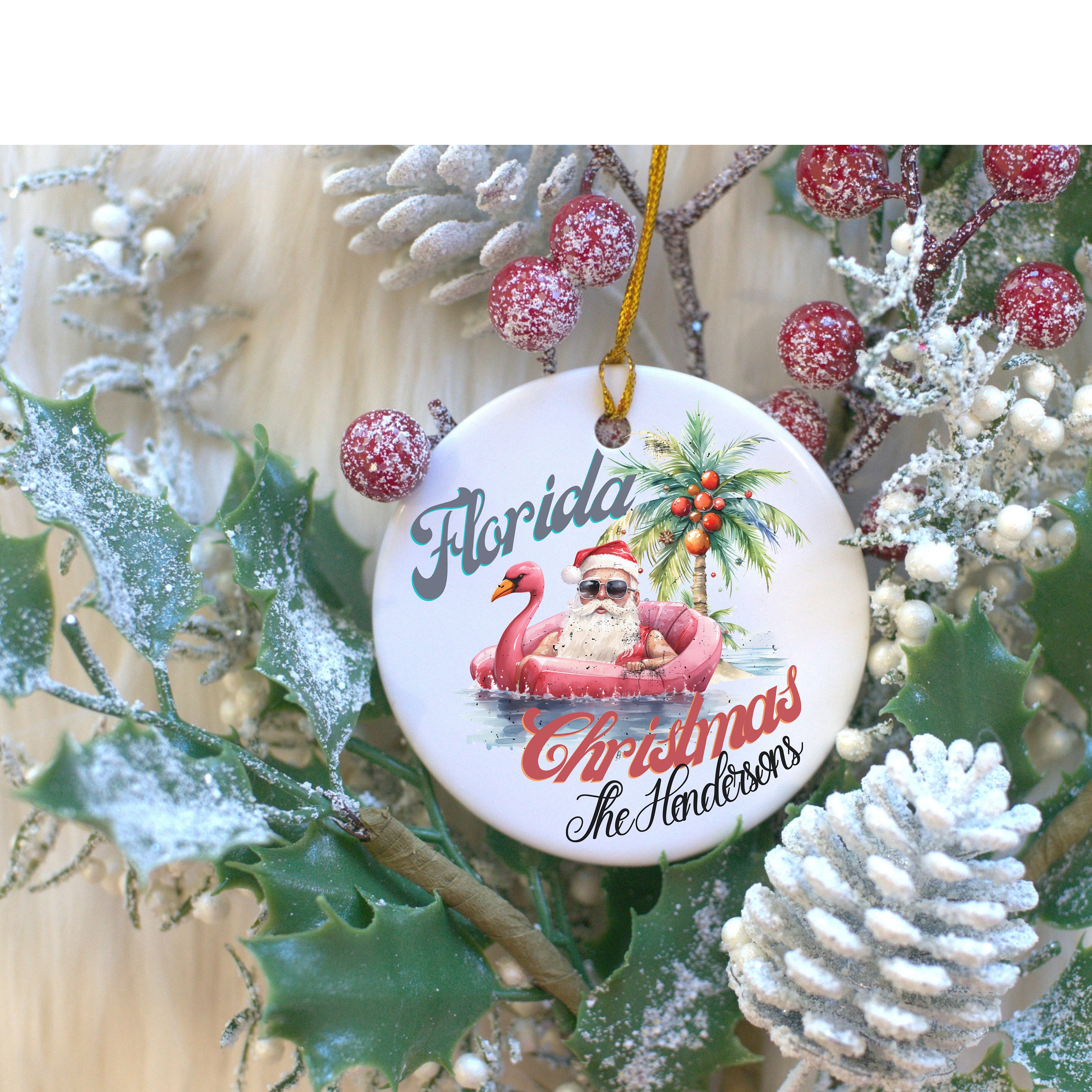 Coastal Christmas PNG, Florida Beach Santa, Tropical Christmas ...