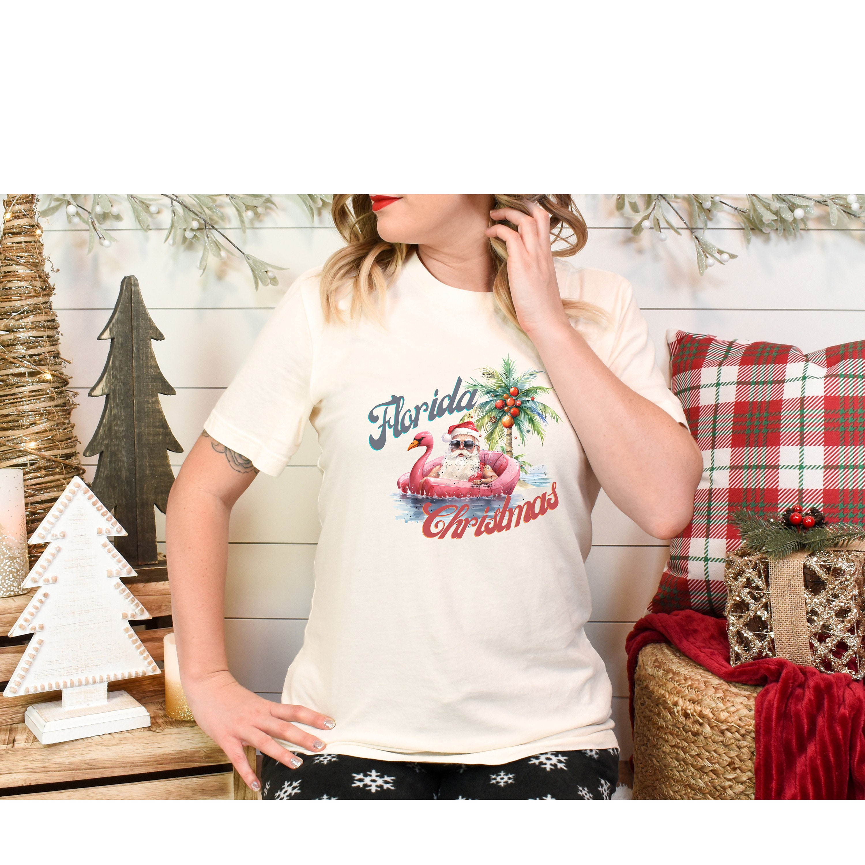 Coastal Christmas PNG, Florida Beach Santa, Tropical Christmas ...