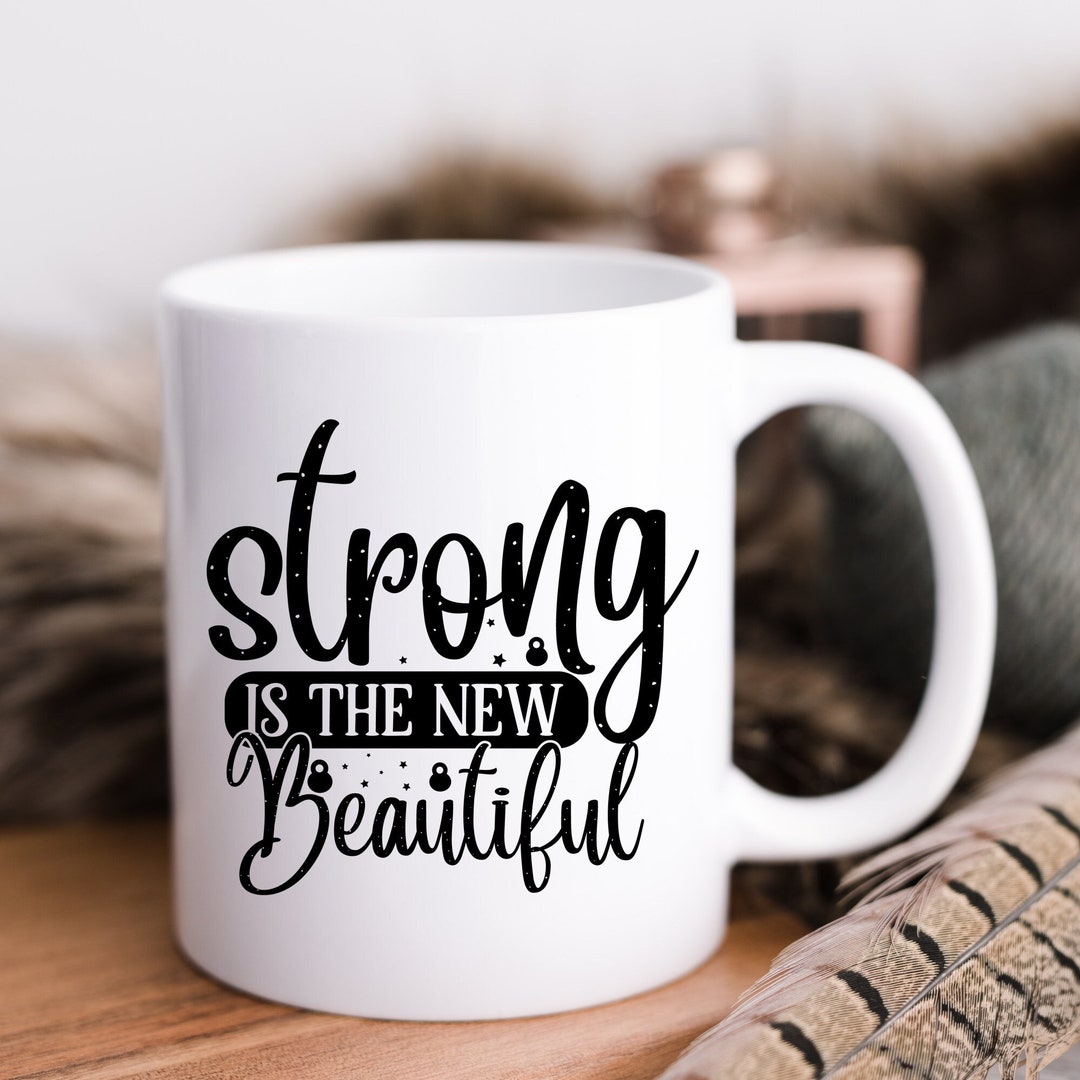 Strong is the New Beautiful Mug | Gym Mug | Gym Rat Gift | Fitness Mug ...