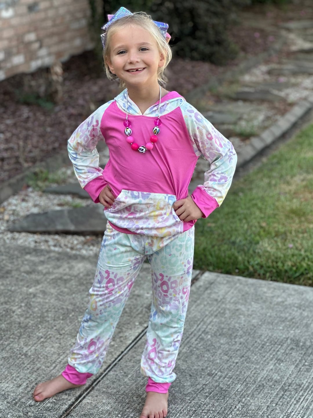 Pastel Leopard Jogger Set - Etsy