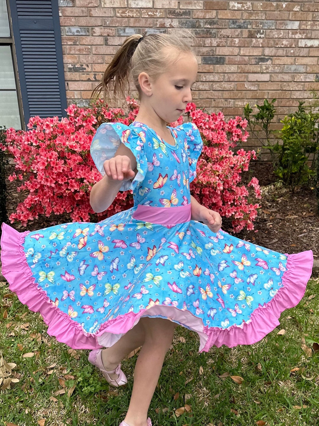 Butterfly Bow Back Twirl Dress - Etsy