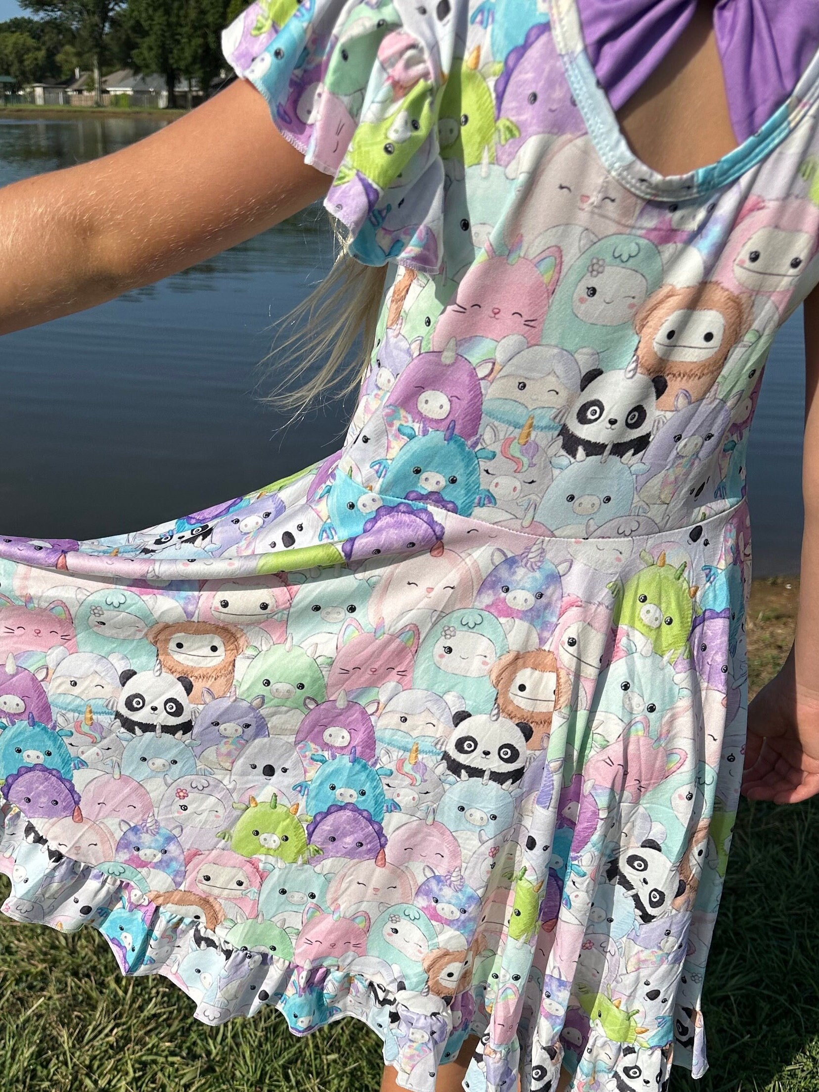 Squishmallow Bow Back Twirl Dress - Etsy