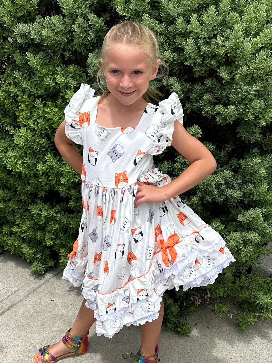 Squishmallow Kitty Lace and Ruffle Twirl Dress - Etsy