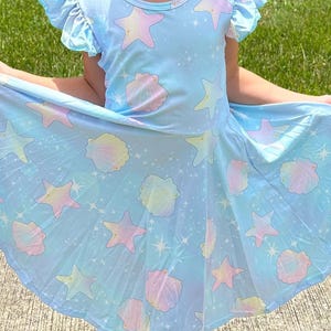 Sea Shell Twinkles Twirl Dress - Etsy