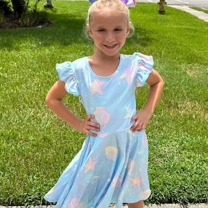 Sea Shell Twinkles Twirl Dress - Etsy