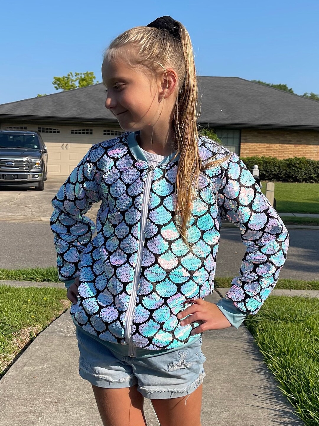 Mermaid Scales Sequin Jacket - Etsy