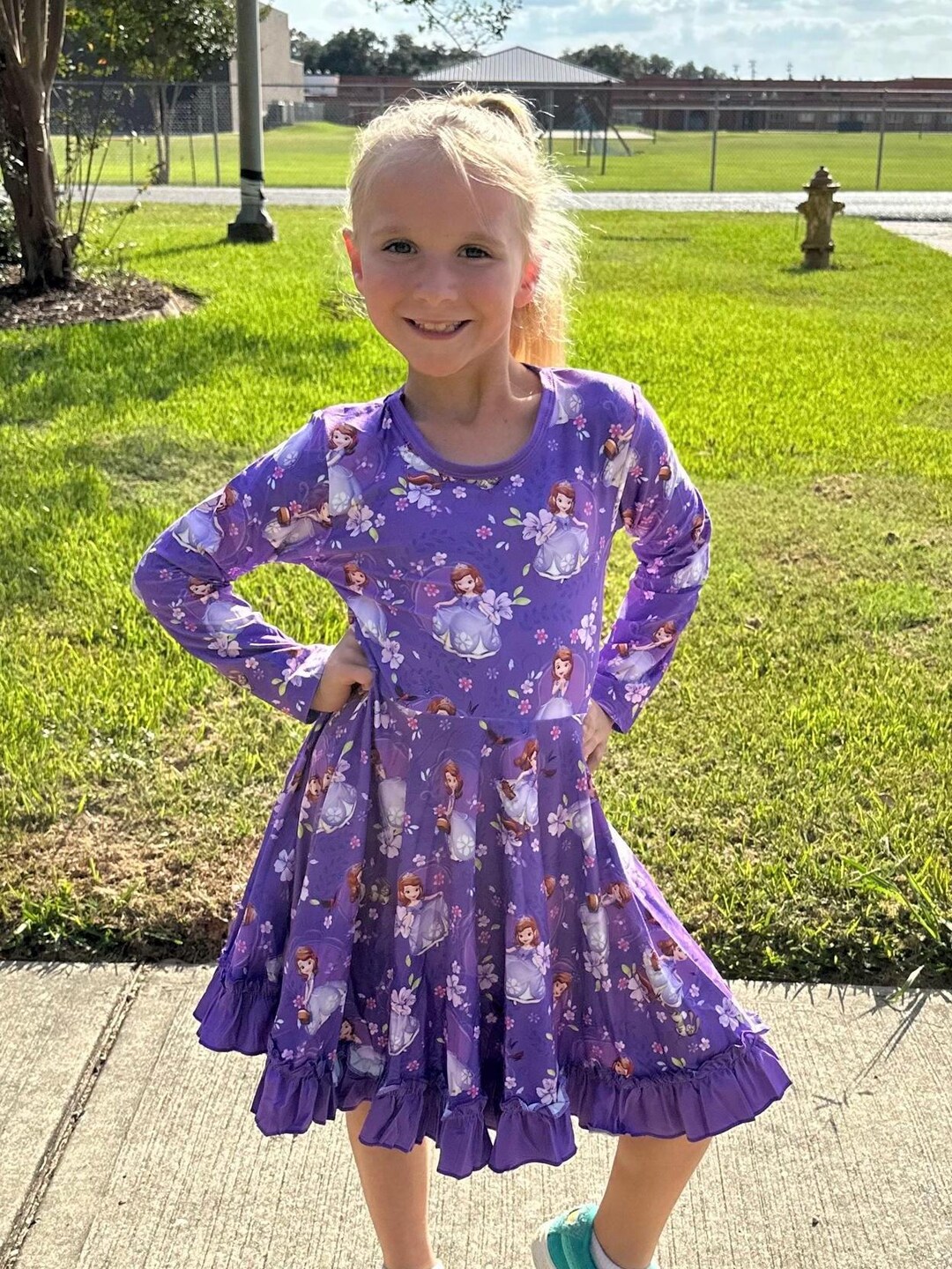 Royal Princess Long Sleeve Twirl Dress - Etsy