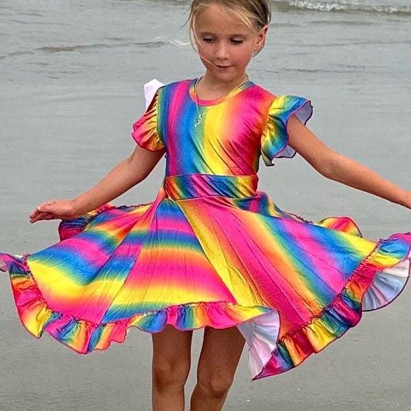 Rainbow Dress - Etsy