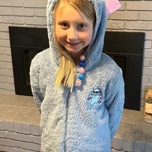 Blue Alien Zip up Fleece Hoodie - Etsy