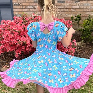 Butterfly Bow Back Twirl Dress - Etsy