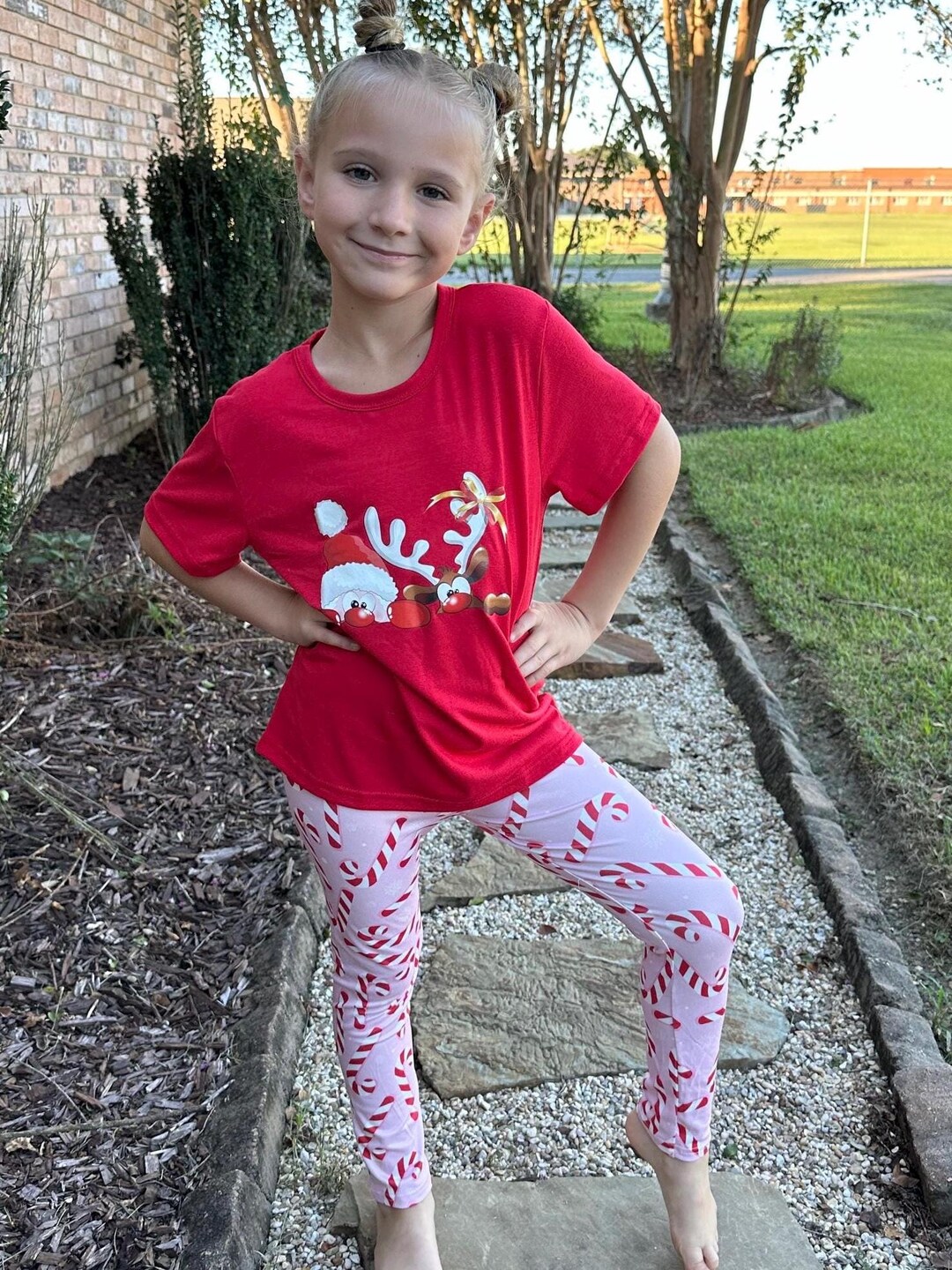 Candy Cane Leggings - Etsy