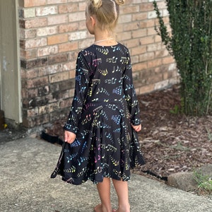 Rainbow Music Notes Twirl Dress - Etsy