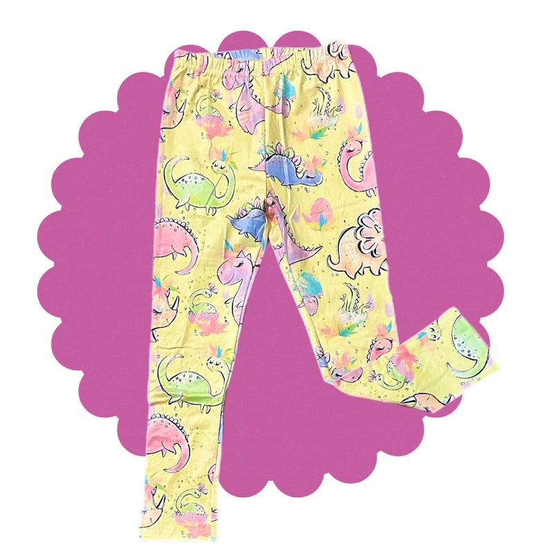 Dinosaur Girls Leggings - Etsy